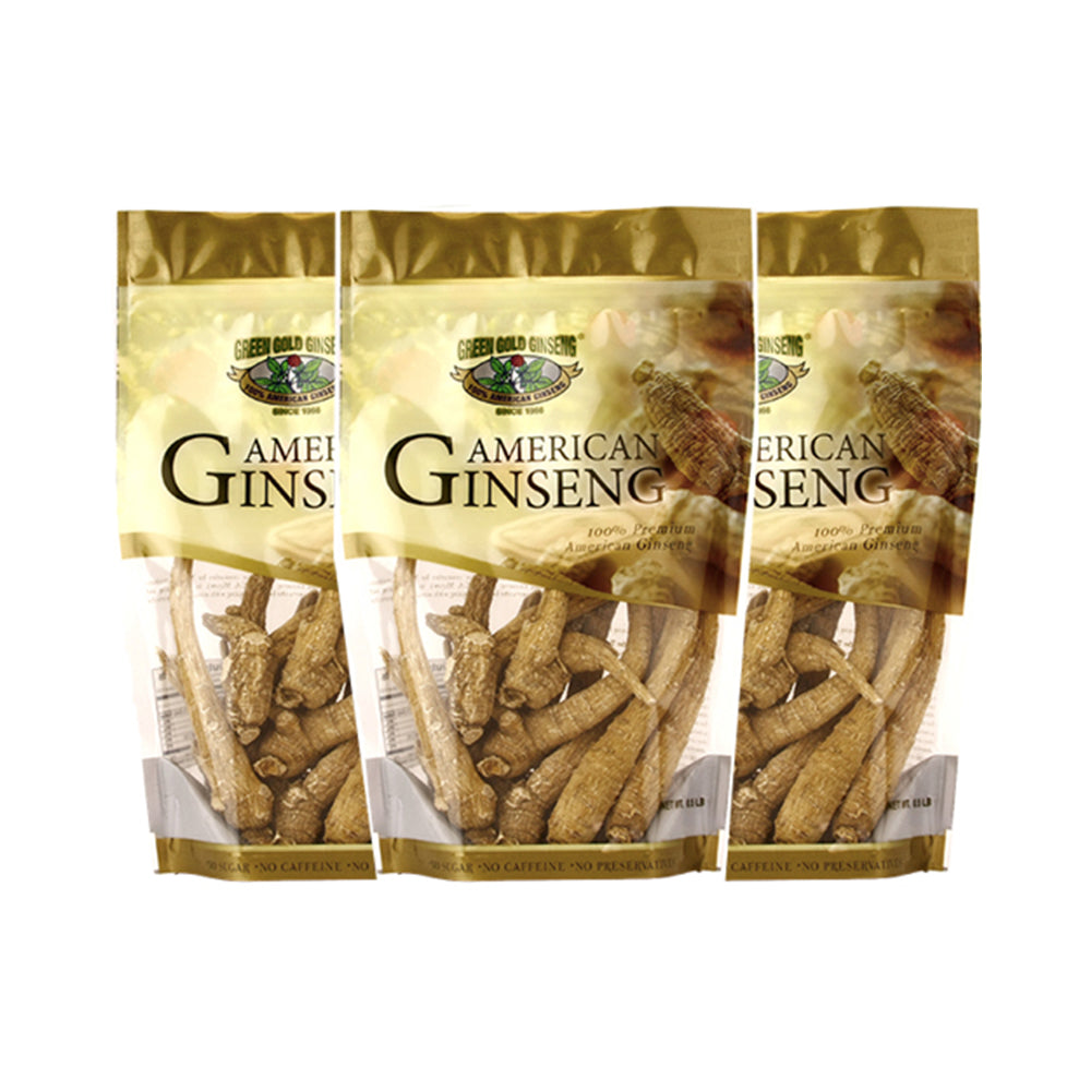 Ungraded American Ginseng Root Large 8oz bagx3 – Green Gold Ginseng